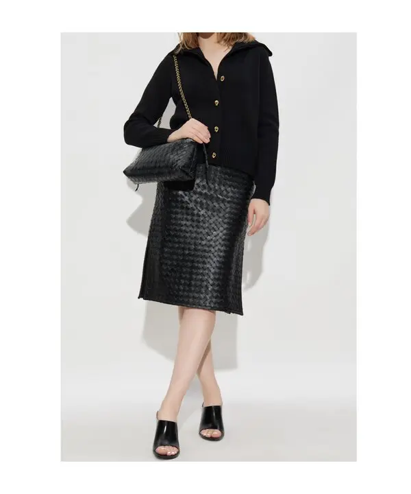 Bottega Veneta Knotted Button Detailed Knitted Cardigan