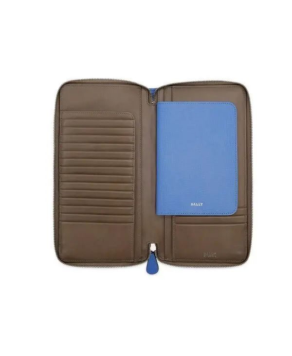 Bally Logo Details Wallet - Blue