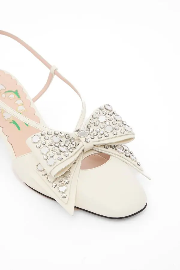 Valentino Garavani Bowow Slingback Almond Toe Pumps