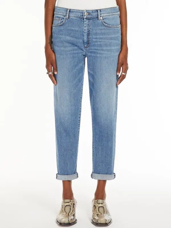 Sportmax Logo Patch Straight Leg Jeans