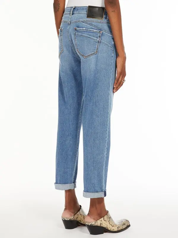 Sportmax Logo Patch Straight Leg Jeans
