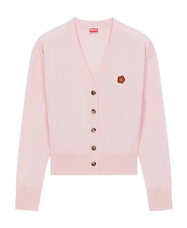 Kenzo Boke Flower Wool Cardigan - Pink