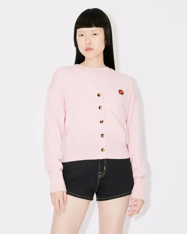 Kenzo Boke Flower Wool Cardigan - Pink