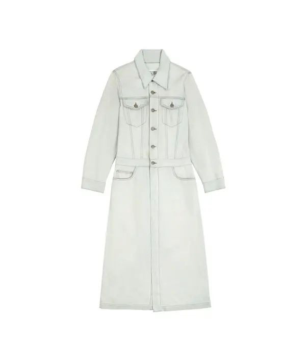 MAISON MARGIELA Long-sleeved Denim Midi Dress