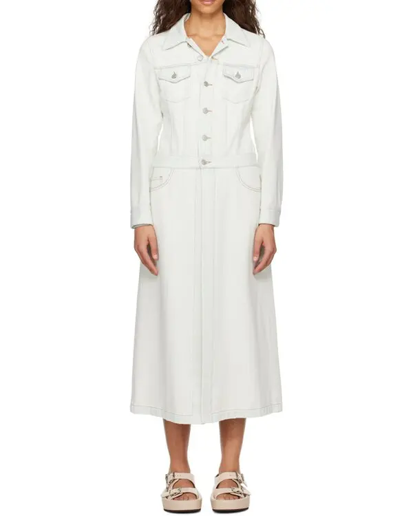 MAISON MARGIELA Long-sleeved Denim Midi Dress