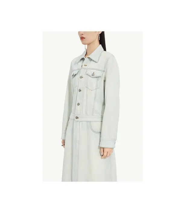 MAISON MARGIELA Long-sleeved Denim Midi Dress