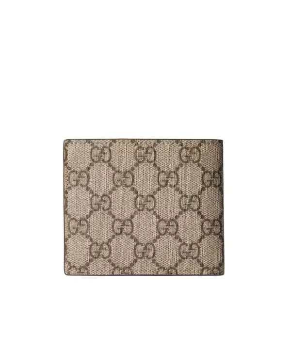 Gucci Monogrammed Bifold Wallet - Beige/ebony