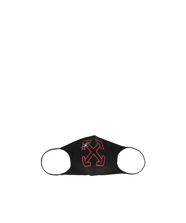 Off-White Arrow Motif Printed Face Mask - Black