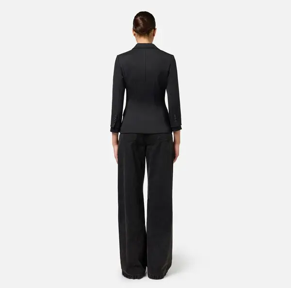 Elisabetta Franchi Multi-pocket Blazer With Angled Logo Buttons