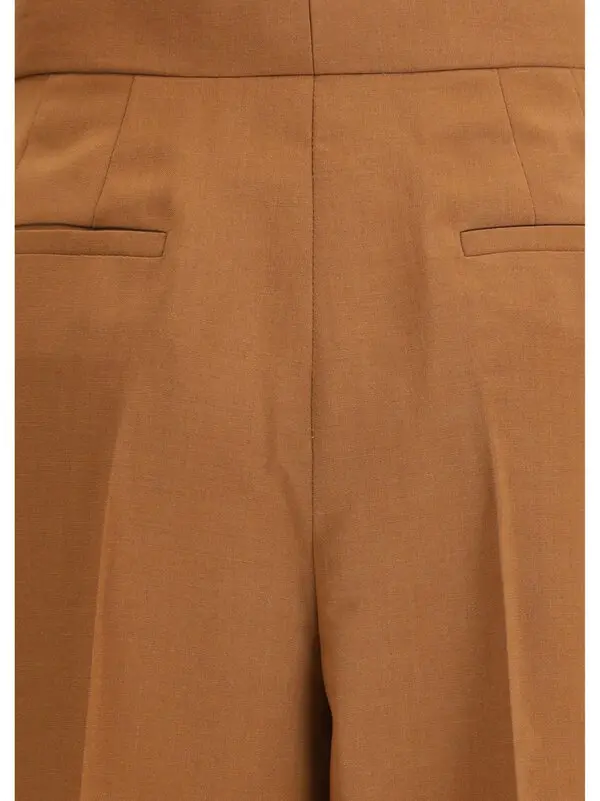 Fendi High-waisted Flared Trousers - Brown