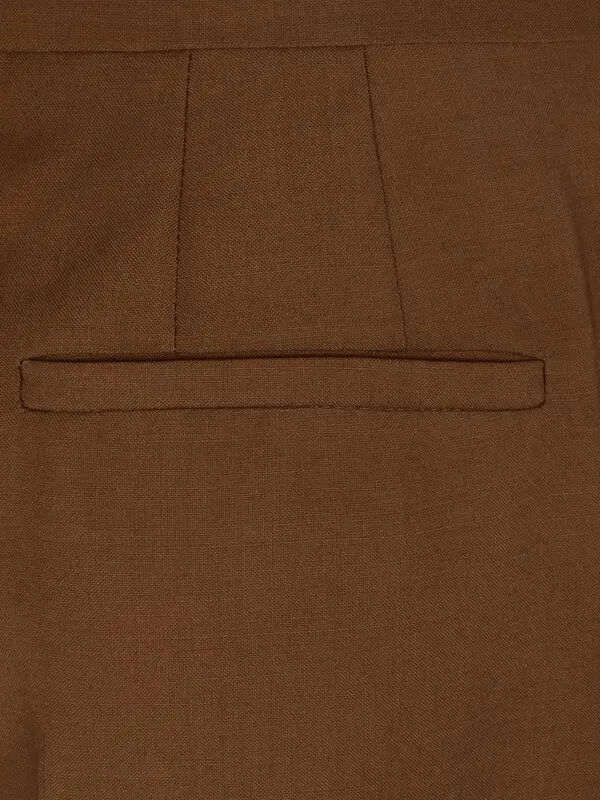 Fendi High-waisted Flared Trousers - Brown