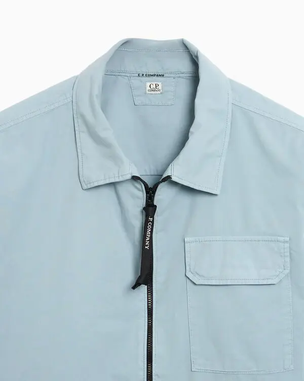 C.P. COMPANY Lente Zip Overshirt Shirt - Blue