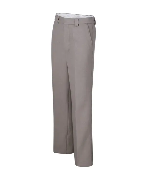AMI Paris Straight-leg Pleat-detailed Trousers - Gray