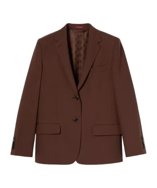 Gucci Single-breasted Wool-blend Blazer With Gg Lining