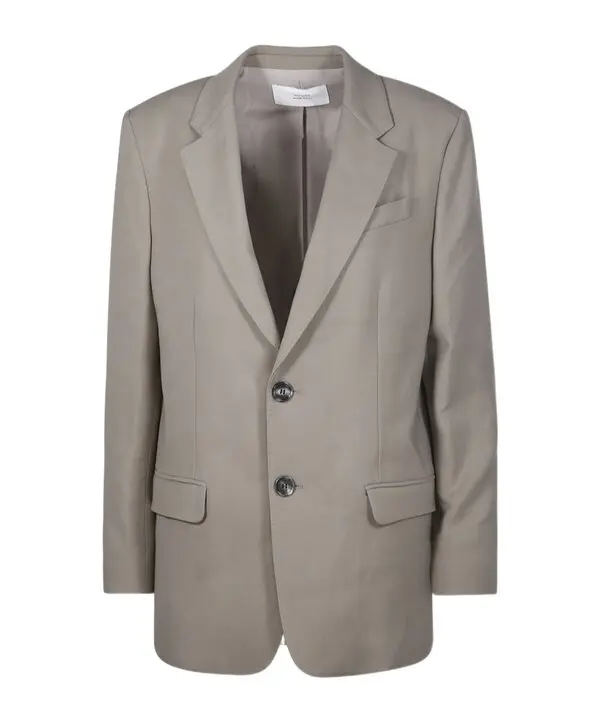 Ami Single-breasted Long-sleeved Blazer - Gray
