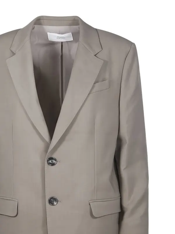 Ami Single-breasted Long-sleeved Blazer - Gray