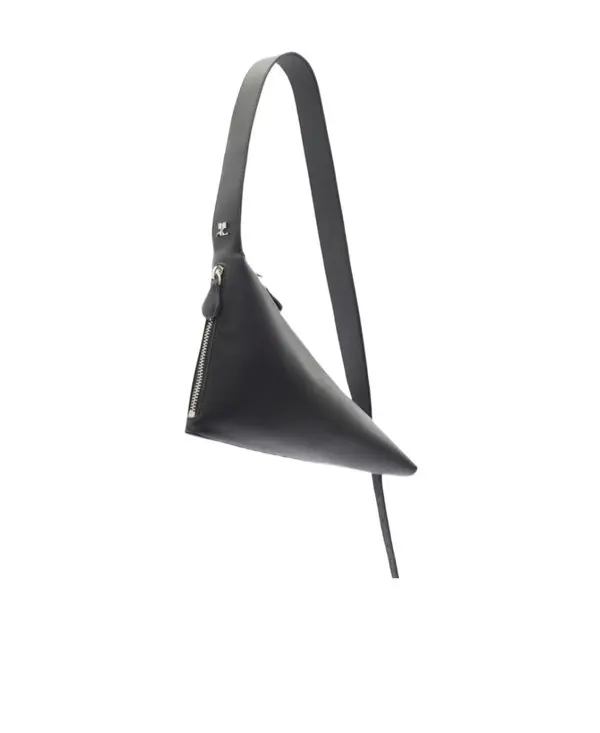 COURREGES Logo Shoulder Bag - Black