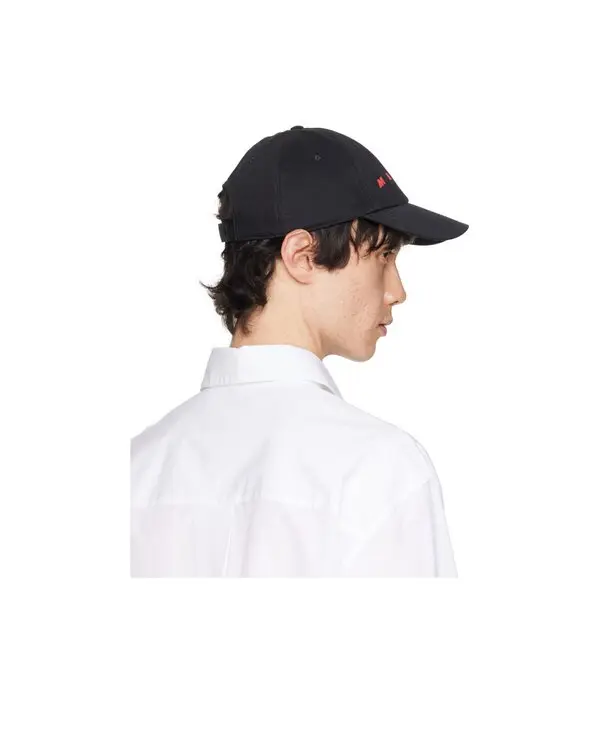 Marni Logo Embroidered Baseball Cap - Black