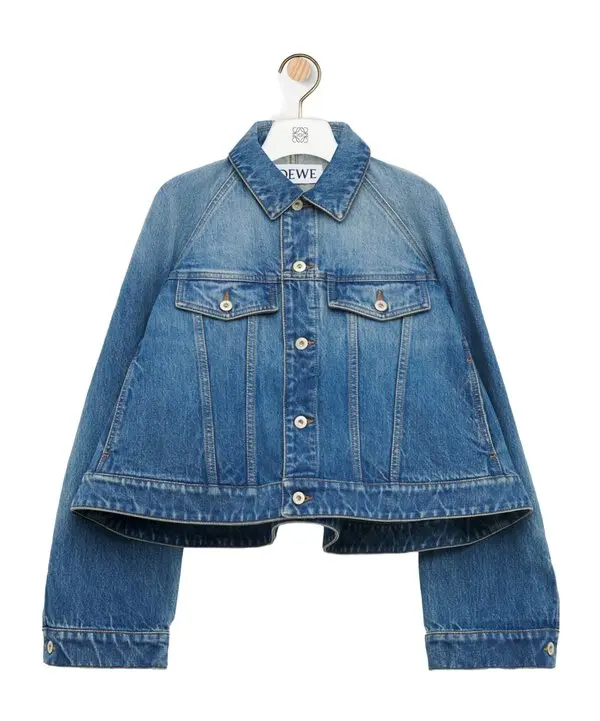 Loewe Trapeze Jacket In Denim - Denim Blue