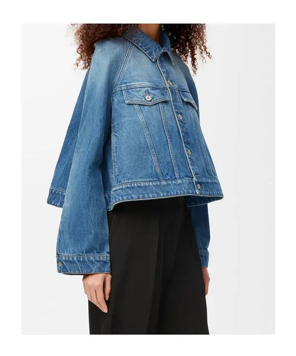 Loewe Trapeze Jacket In Denim - Denim Blue