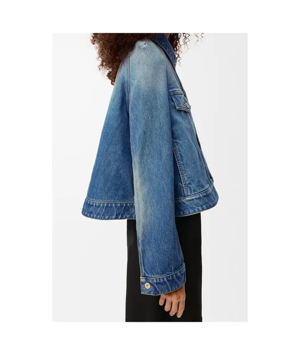 Loewe Trapeze Jacket In Denim - Denim Blue