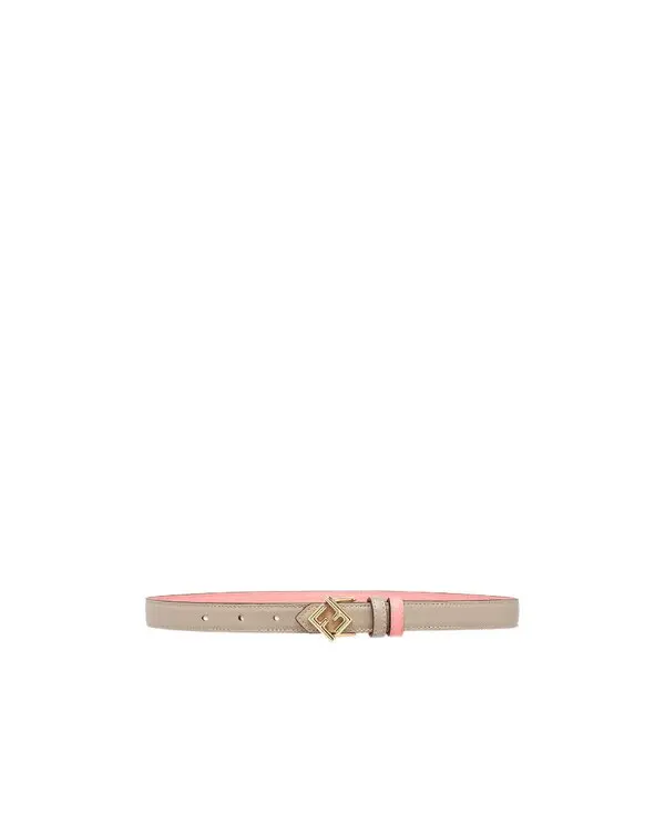 Fendi Reversible Ff Embossed Leather Belt - Nude