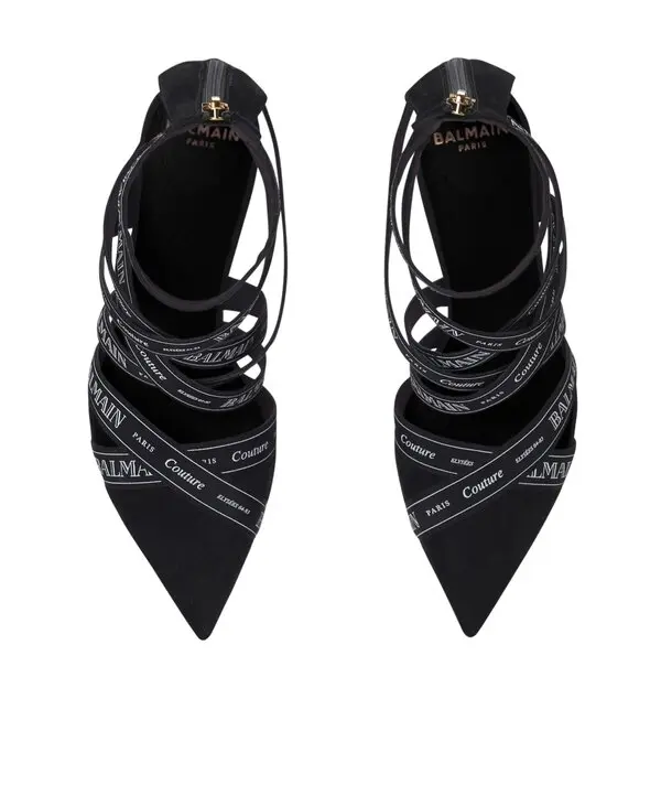 Balmain Couture Ribbon Crossover Strap Pumps