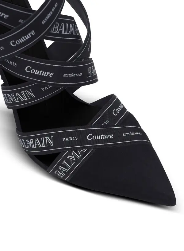 Balmain Couture Ribbon Crossover Strap Pumps