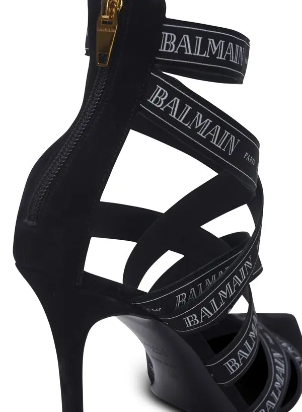 Balmain Couture Ribbon Crossover Strap Pumps