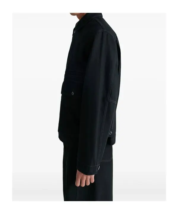 LEMAIRE Boxy Single-breasted Denim Jacket - Black