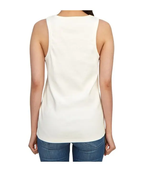 Moncler Sleeveless Ribbed Tank Top With Logo Detail