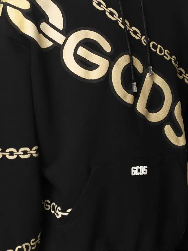 Gcds Logo Printed Drawstring Hoodie