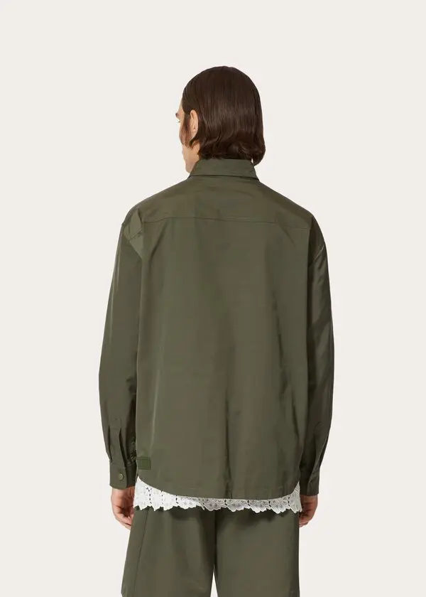 Valentino Garavani Logo Patch Drop-shoulder Overshirt