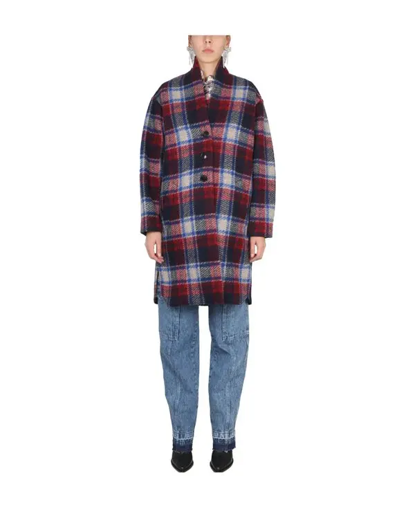Isabel Marant Étoile Checked Coat - Gray