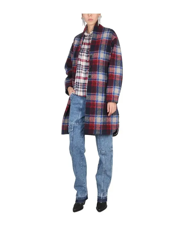 Isabel Marant Étoile Checked Coat - Gray