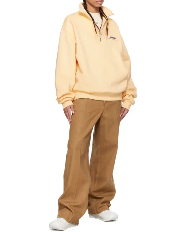 Jacquemus Zip-up High-neck Sweatshirt - Nude