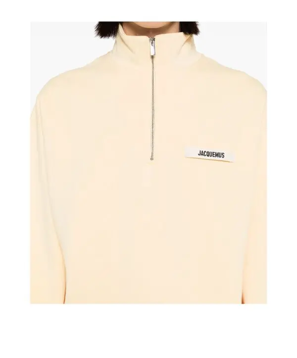 Jacquemus Zip-up High-neck Sweatshirt - Nude