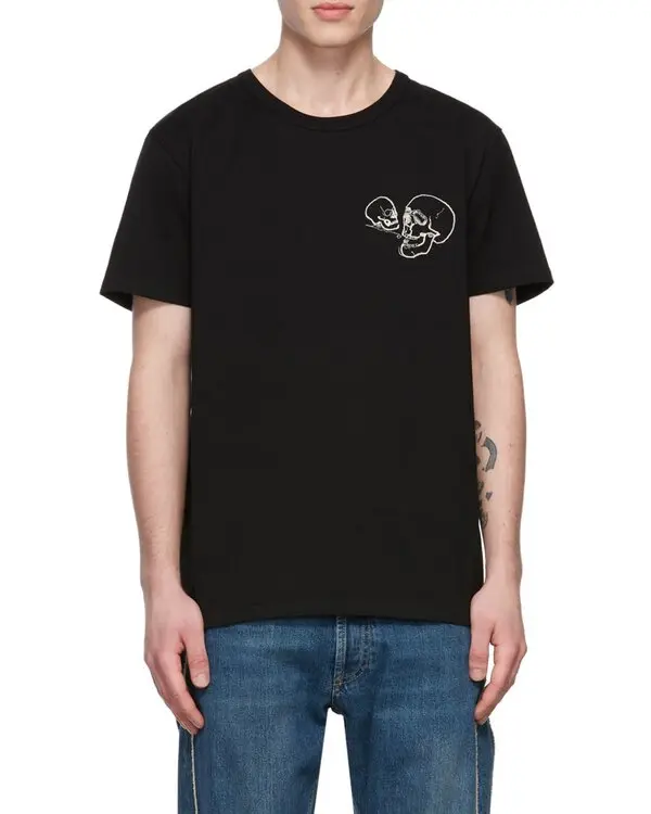 Alexander McQueen Skull Embroidered Crewneck T-shirt