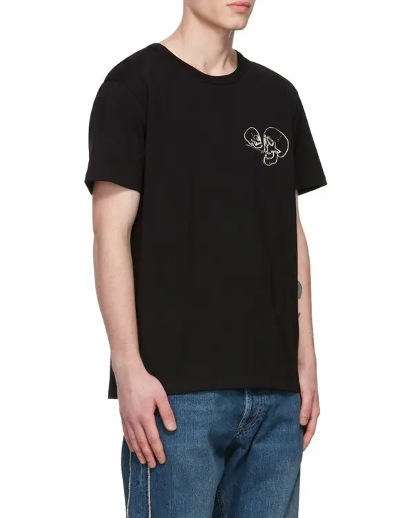 Alexander McQueen Skull Embroidered Crewneck T-shirt