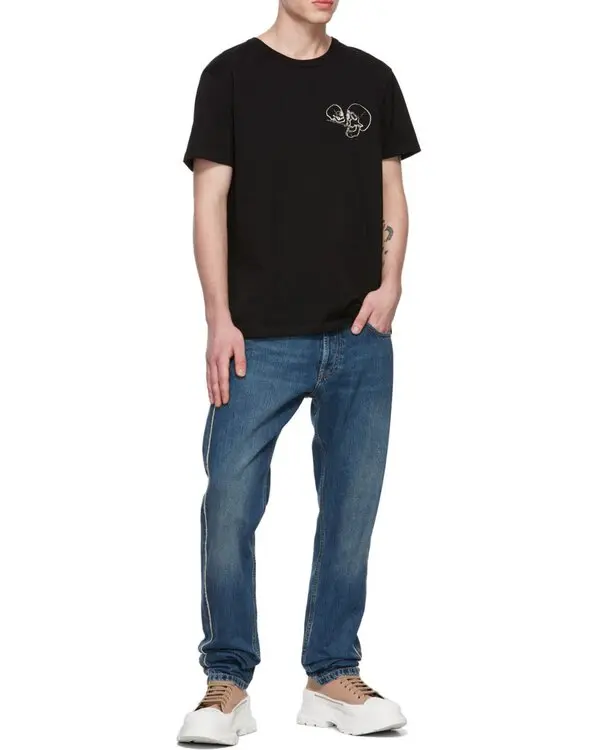 Alexander McQueen Skull Embroidered Crewneck T-shirt