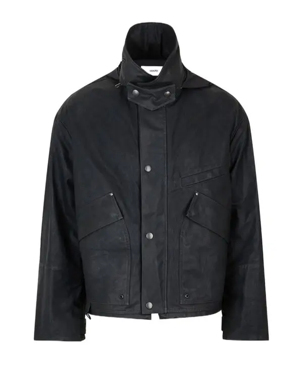 LEMAIRE Snap-button Rain Jacket - Onyx