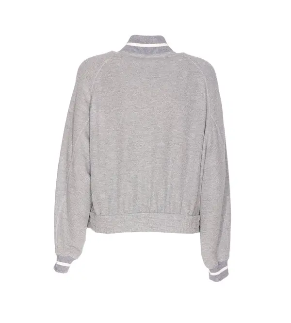 Brunello Cucinelli Logo Embroidered Full Zip Sweatshirt