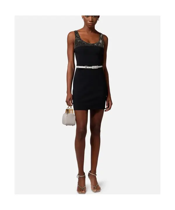 Elisabetta Franchi Embellished Sleeveless Mini Dress