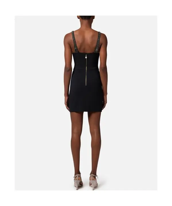 Elisabetta Franchi Embellished Sleeveless Mini Dress