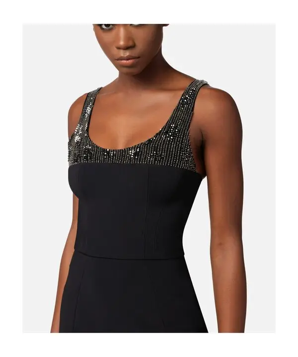 Elisabetta Franchi Embellished Sleeveless Mini Dress