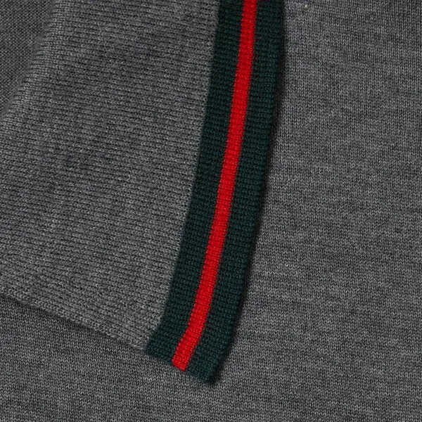 Gucci Stripe Collared Short-sleeve Polo Shirt