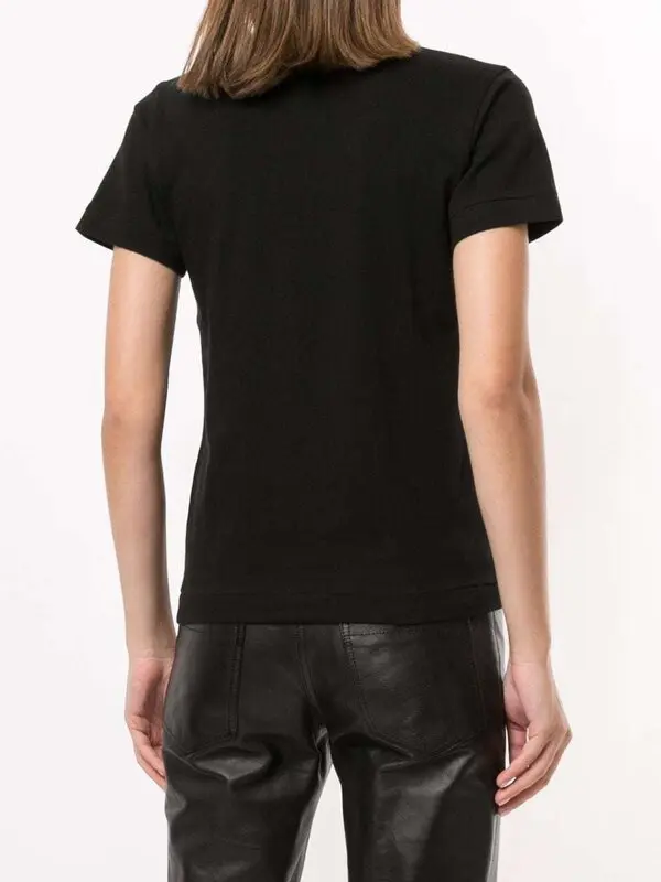 Play Comme Des Garcon Logo Heart Print T-shirt - Black