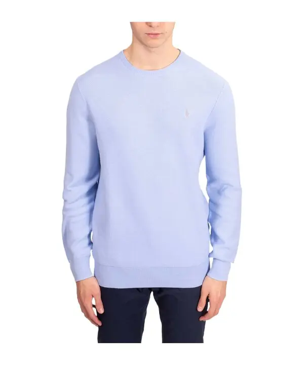 Polo Ralph Lauren Textured Crewneck Jumper - Blue