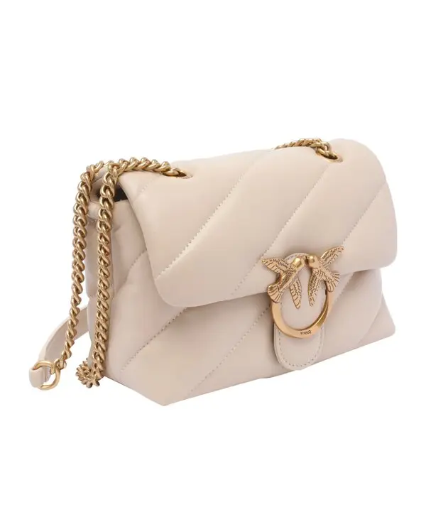 Pinko Love Puff Quilted Mini Shoulder Bag With Metal Chain