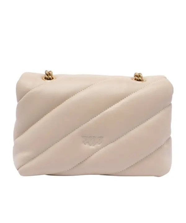 Pinko Love Puff Quilted Mini Shoulder Bag With Metal Chain